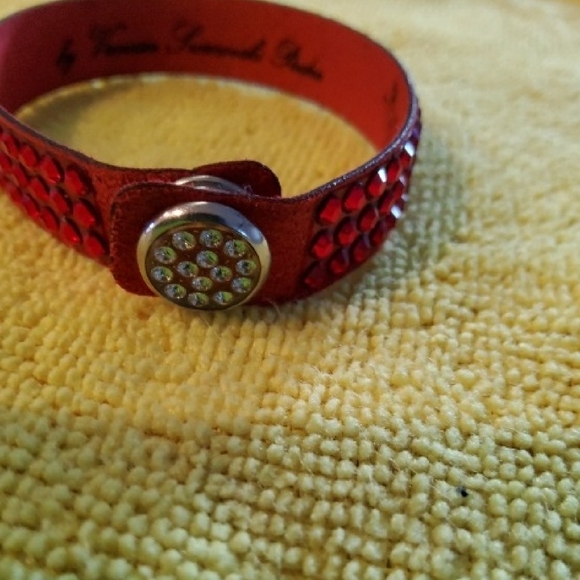 Versace | Jewelry | Red Leather Band Bracelet | Poshmark
